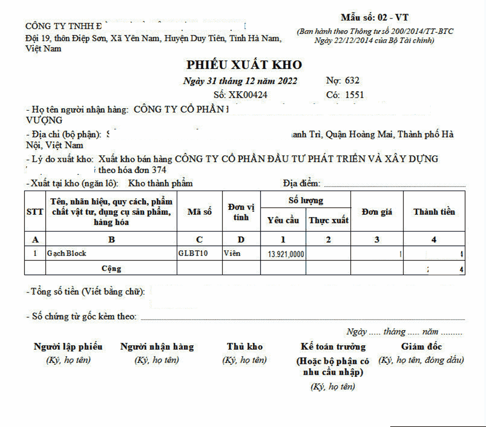 Mẫu phiếu xuất kho bán hàng là gì? Cách lập phiếu xuất kho chuẩn | Job3s.ai